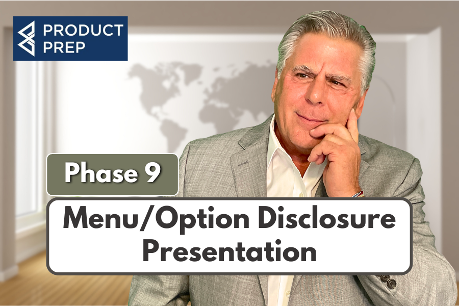Phase 9 - Menu/Option Disclosure Presentation | Product Prep